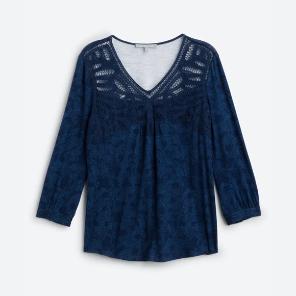 Daniel Rainn | Tops | Selinka Crochet Detail Knit Top | Poshmark